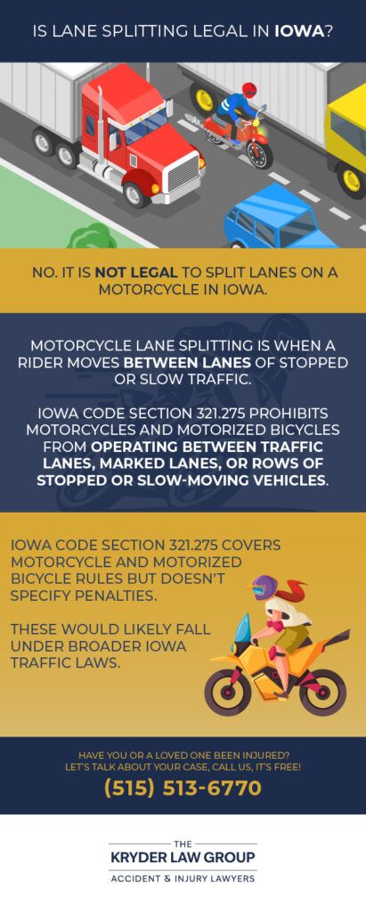 Is Lane Splitting Legal in Iowa?